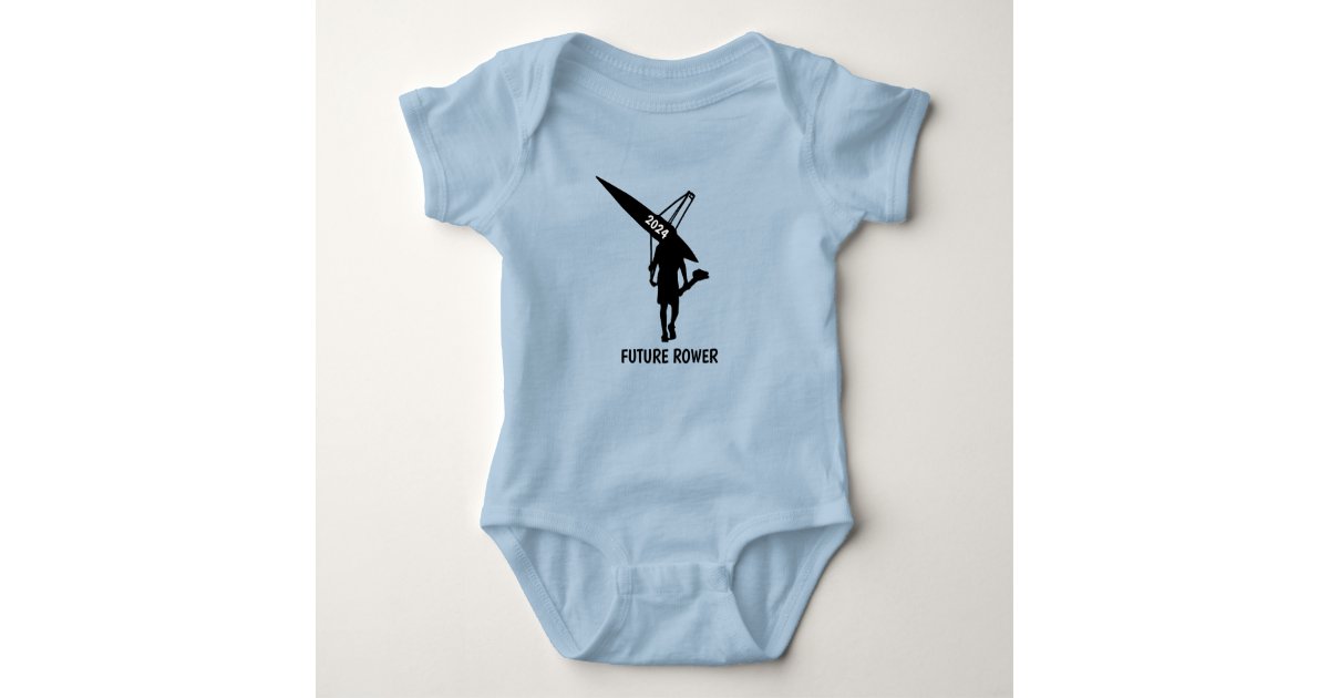 Personalized future baby rower rowing baby bodysuit | Zazzle