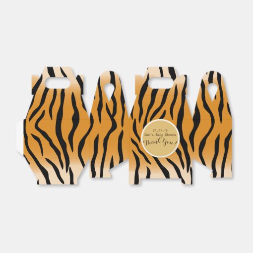 Personalized Gable Boxes Tiger Print | Zazzle