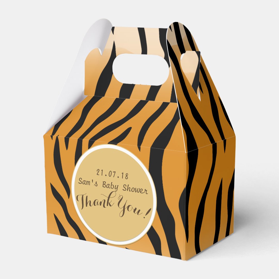 Personalized Gable Boxes Tiger Print | Zazzle