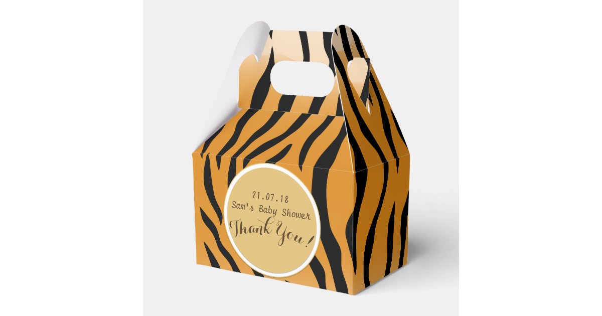 Personalized Gable Boxes Tiger Print | Zazzle