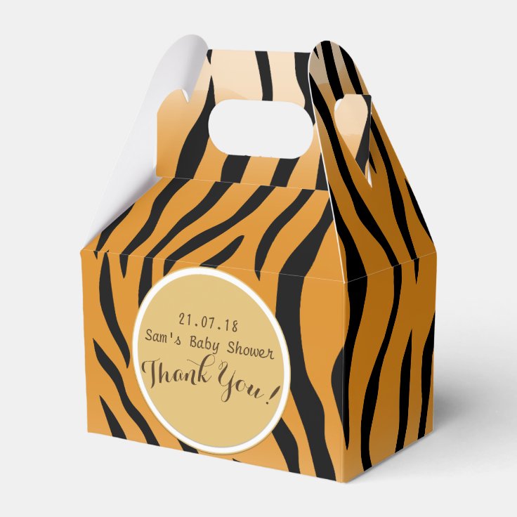 Personalized Gable Boxes Tiger Print | Zazzle