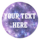 Personalized Galaxy Classic Round Sticker | Zazzle