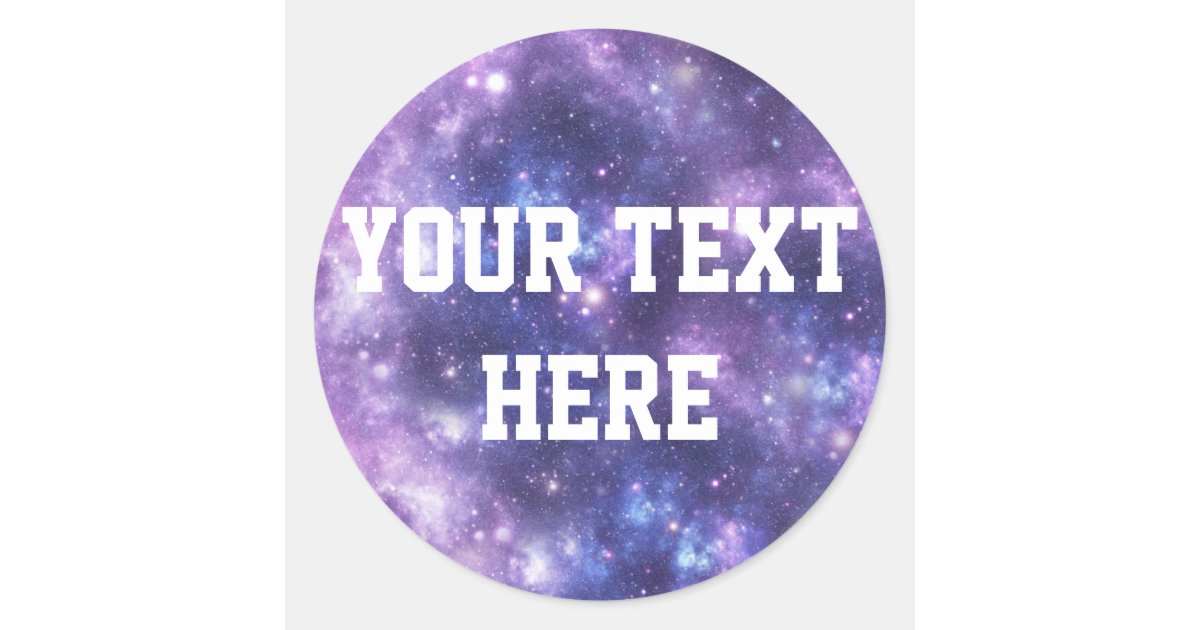 Personalized Galaxy Classic Round Sticker | Zazzle