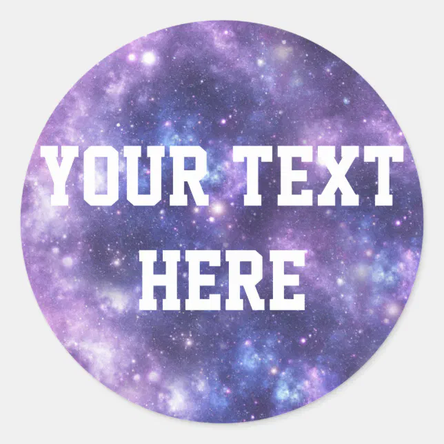 Personalized Galaxy Classic Round Sticker | Zazzle