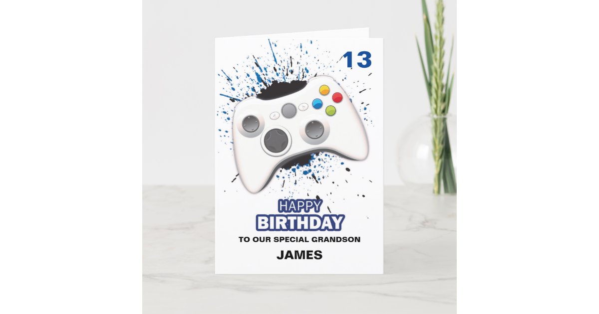 Personalized Game Controller Birthday Card | Zazzle