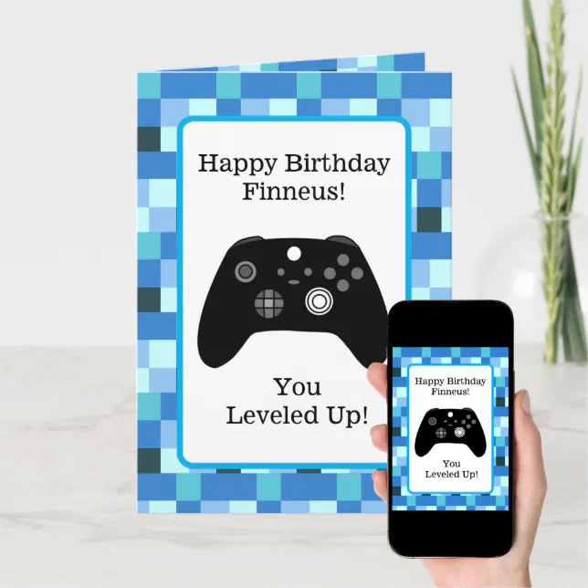 Personalized Gaming Themed Birthday Card for Boy | Zazzle