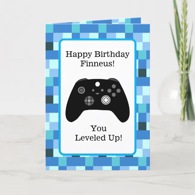 Personalized Gaming Themed Birthday Card for Boy | Zazzle