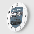 Personalized Garage Sign with Camaro Large Clock | Zazzle