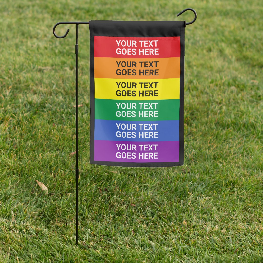 Personalized Gay Pride LGBT Rainbow Custom Garden Flag | Zazzle