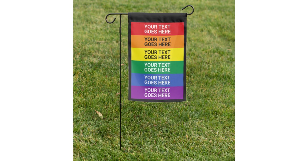 Personalized Gay Pride LGBT Rainbow Custom Garden Flag | Zazzle