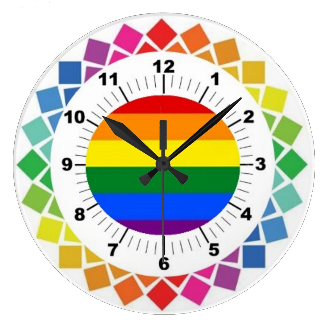 Personalized Gay Pride LGBTQ Wall Clock | Zazzle