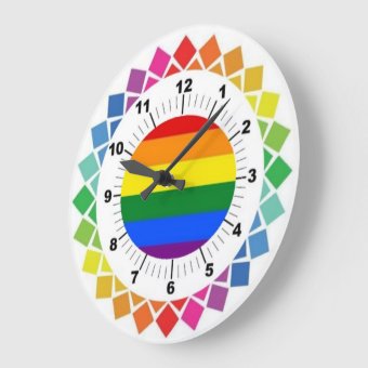 Personalized Gay Pride LGBTQ Wall Clock | Zazzle
