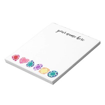 Personalized Gemstones Notepad | Zazzle
