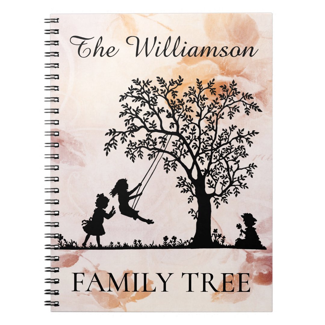 Personalized Genealogy Vintage Family Tree Notebook | Zazzle