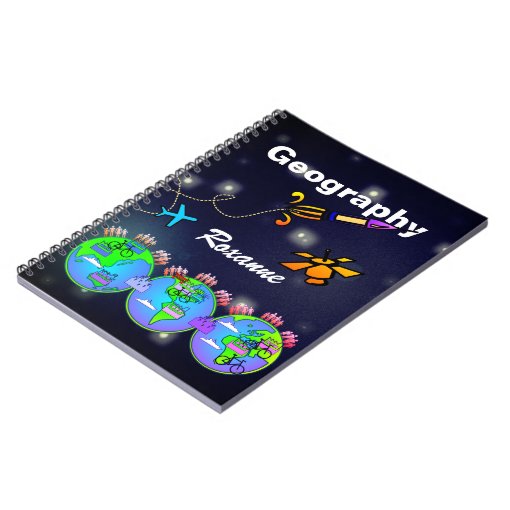 Personalized Geography NoteBook | Zazzle