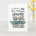 Personalized Geography Teacher Thank You Card | Zazzle