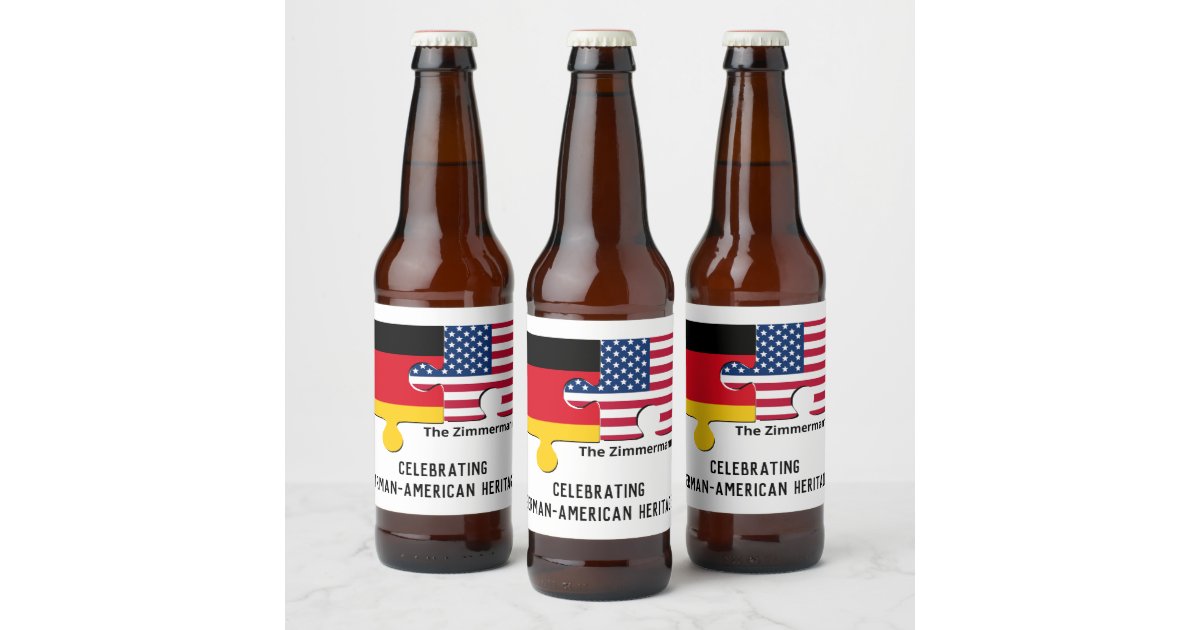 Personalized GERMAN AMERICAN Beer Bottle Label | Zazzle
