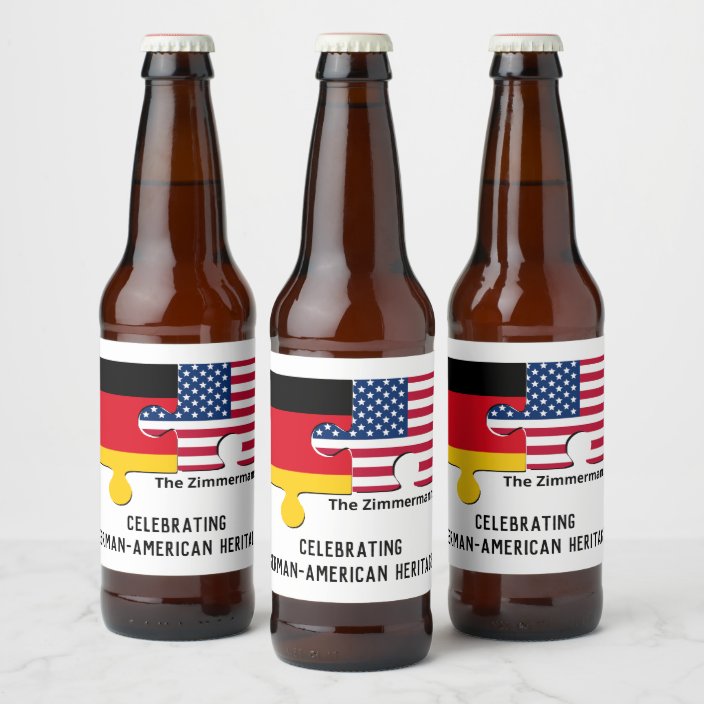 Personalized GERMAN AMERICAN Beer Bottle Label | Zazzle.com
