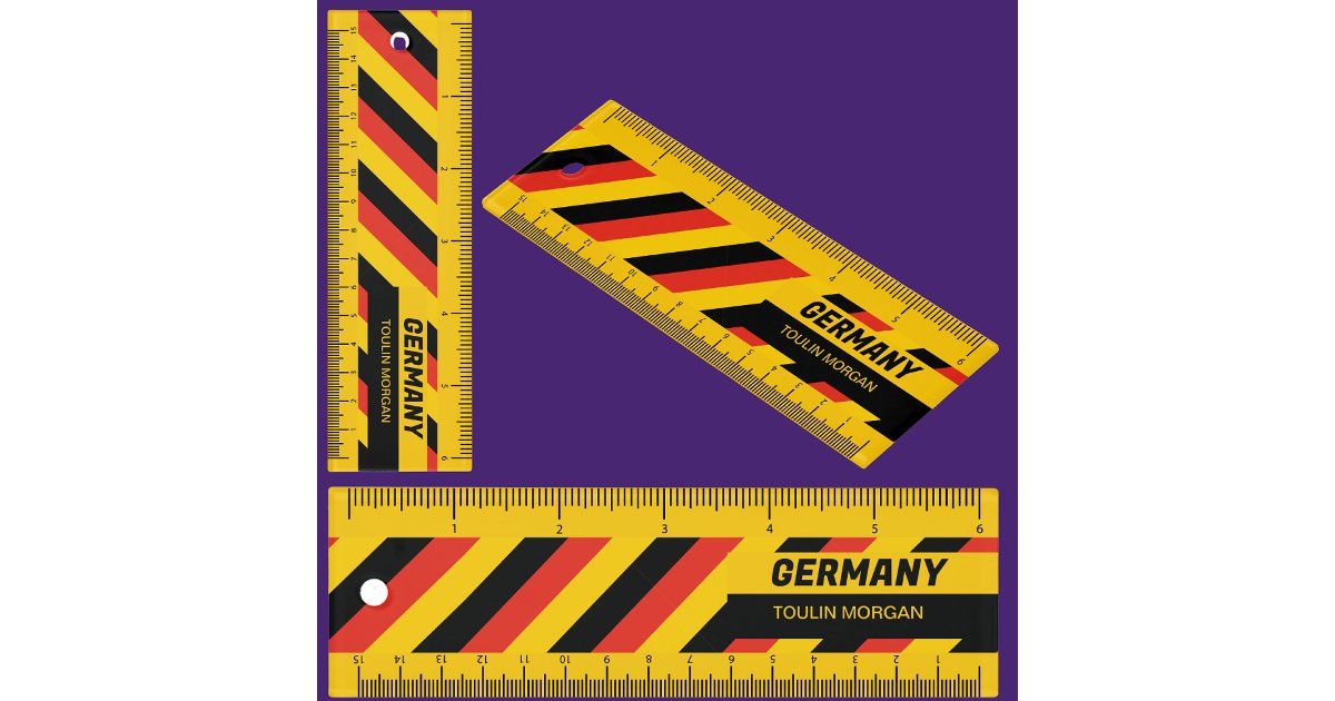 Personalized German Flag Ruler | Zazzle