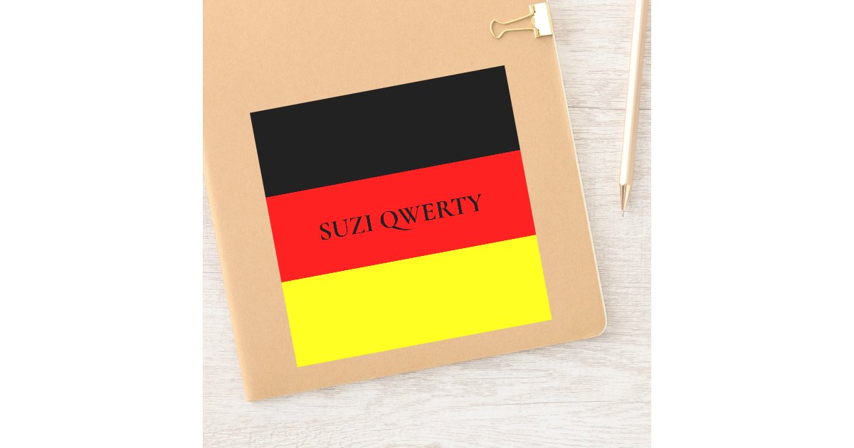 Personalized German Flag Sticker | Zazzle