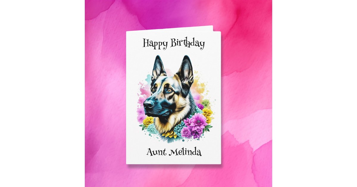 Personalized German Shepherd Birthday Card | Zazzle