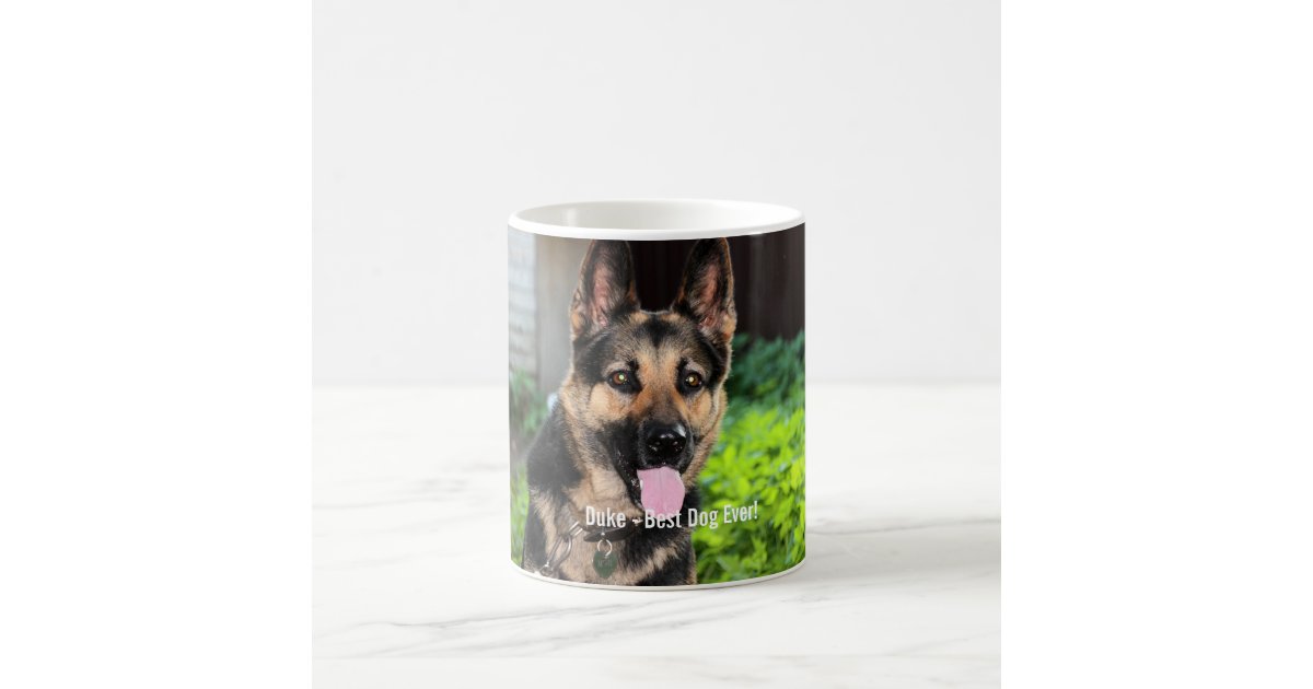 Personalized German Shepherd Dog Photo, Dog Name Coffee Mug | Zazzle