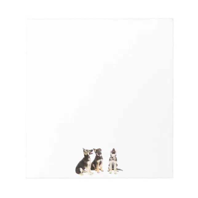 Personalized German Shepherd Puppies Notepad | Zazzle