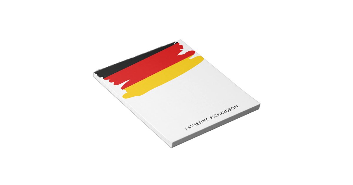Personalized Germany German Flag Notepad | Zazzle