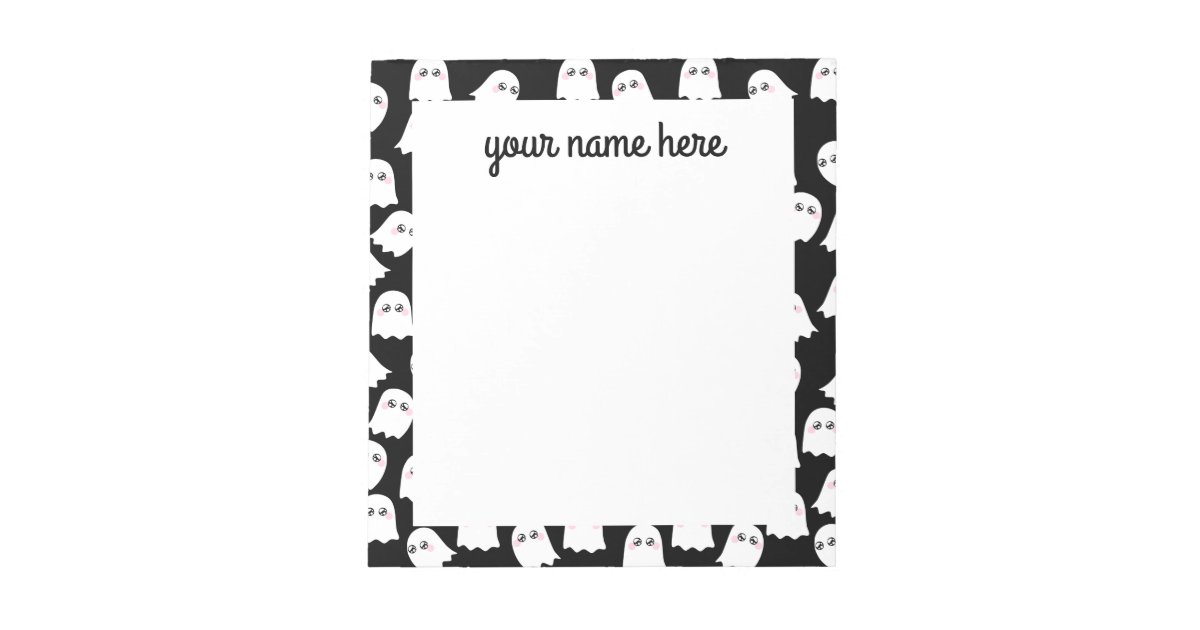 Personalized Ghosts Notepad | Zazzle