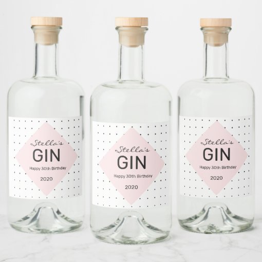 personalized gin bottle label | Zazzle