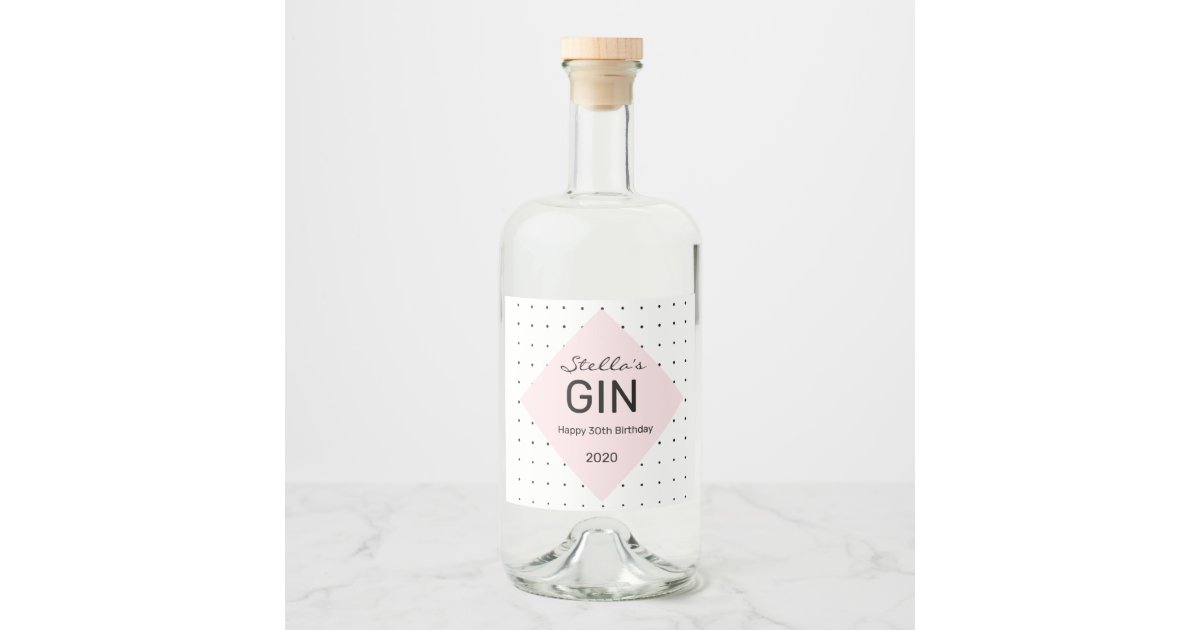 personalized gin bottle label | Zazzle
