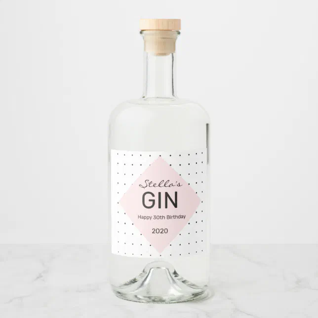 personalized gin bottle label | Zazzle