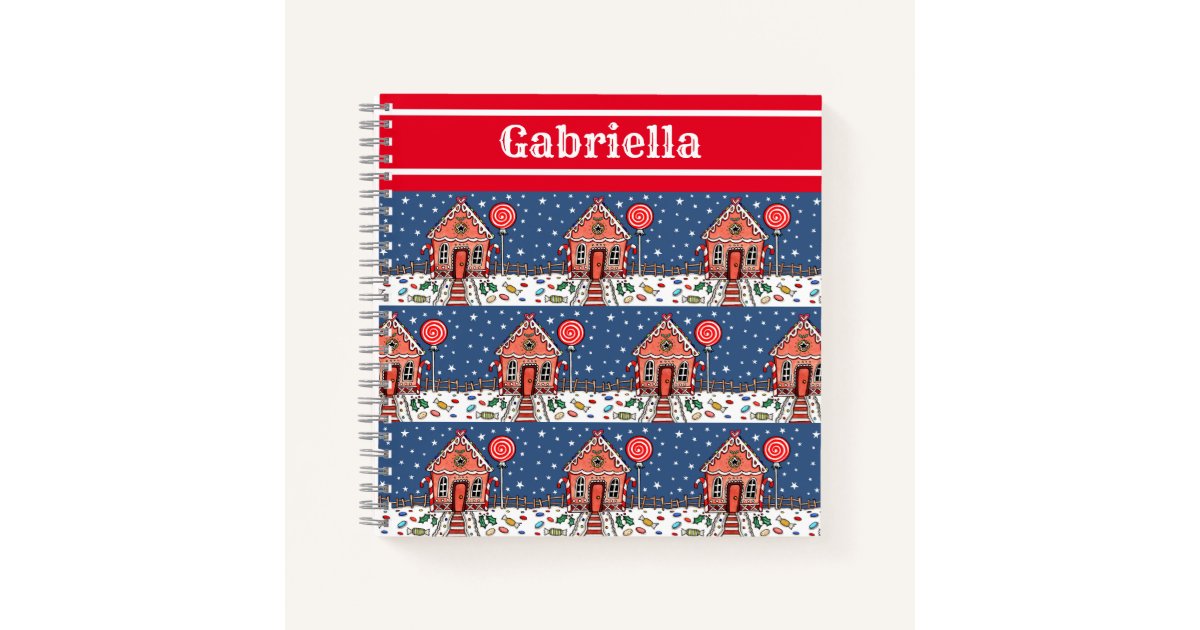 Personalized Gingerbread House Notebook | Zazzle