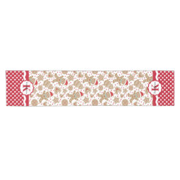 Personalized Gingerbread Man Christmas Short Table Runner | Zazzle