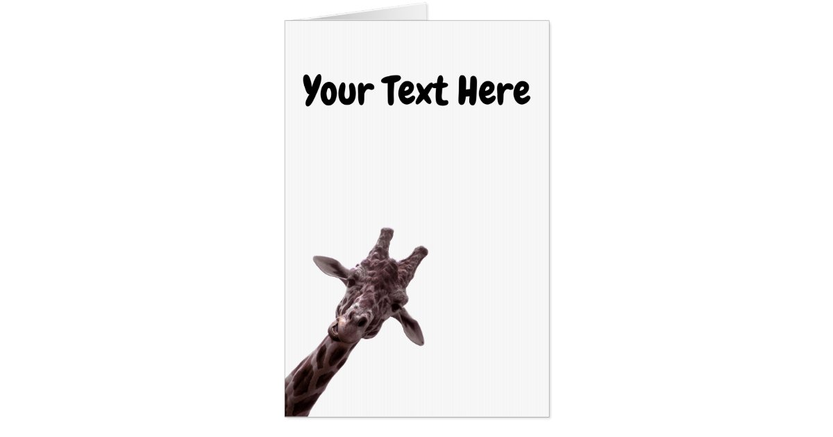 Personalized Giraffe Giant Card | Zazzle