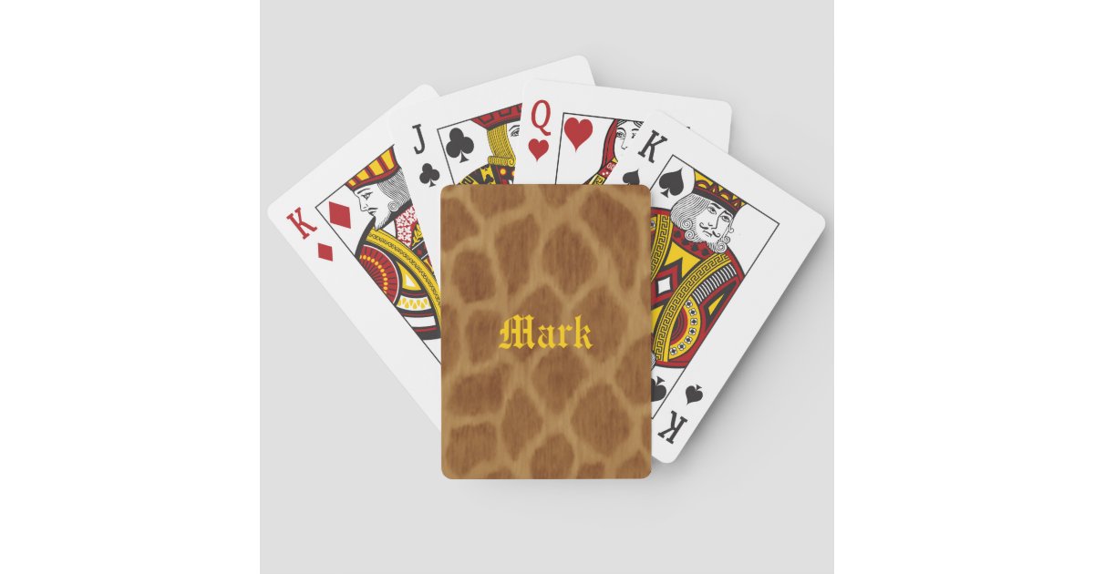 Personalized Giraffe Playing Cards | Zazzle