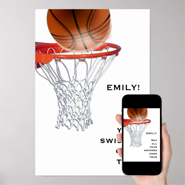 Personalized Girls Basketball Poster | Zazzle