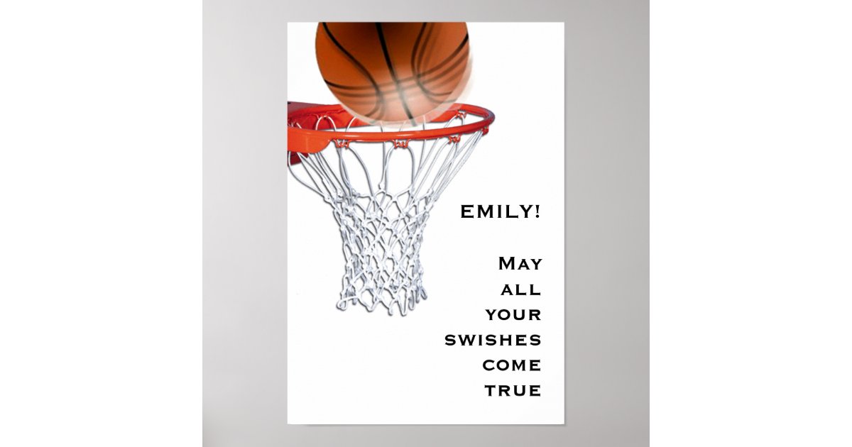 Personalized Girls Basketball Poster | Zazzle