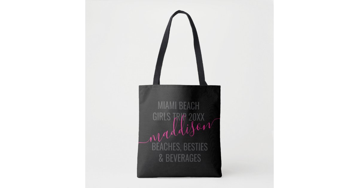 Personalized Girls Beach Trip Custom Tote Bag | Zazzle