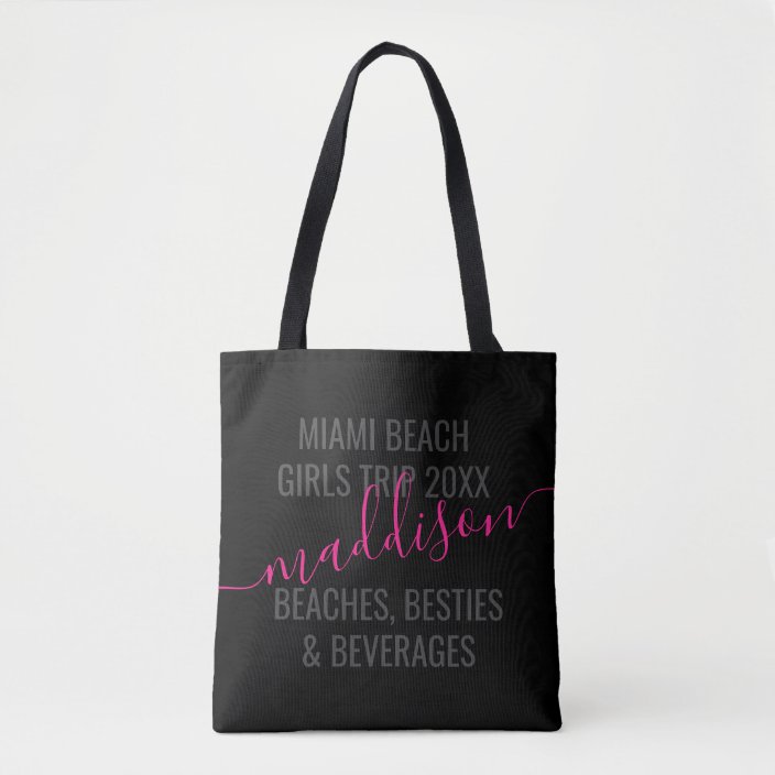 Personalized Girls Beach Trip Custom Tote Bag | Zazzle.com