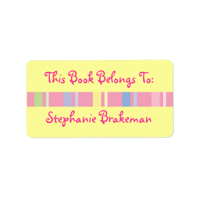 Personalized Girls Bookplate Library Stickers | Zazzle
