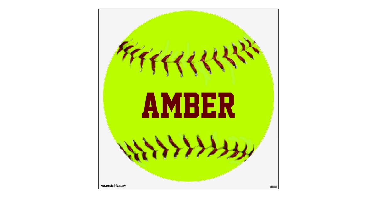 Personalized Girls Fastpitch Softball Wall Decal | Zazzle