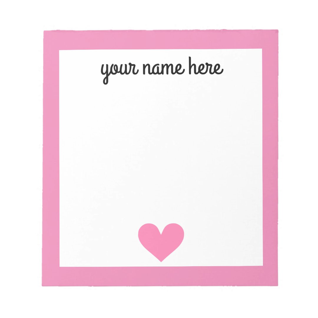 Personalized Girls Stationery Notepad | Zazzle