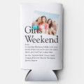 Personalized Girls Weekend Definition Photo Seltzer Can Cooler | Zazzle