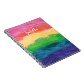 Personalized Girly Glitter Rainbow Notebook | Zazzle