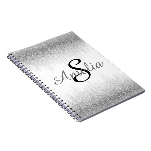 Personalized Girly Glitter Sparkles Name Notebook | Zazzle