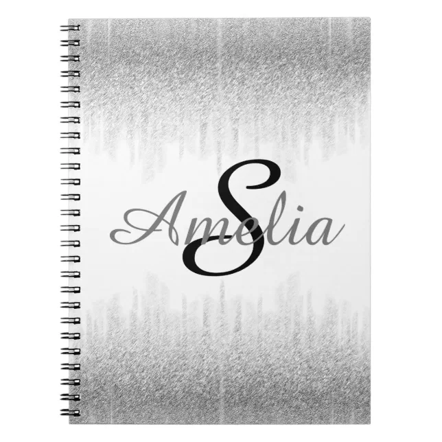 Personalized Girly Glitter Sparkles Name Notebook | Zazzle