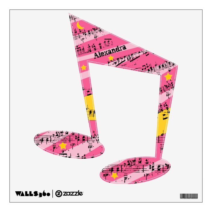 Personalized Girly Music Wall Decals | Zazzle.com
