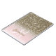 Personalized Girly Pink Gold Glitter Sparkles Name Notebook | Zazzle
