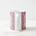 Personalized Girly Rose Gold Pink Glitter Monogram Coffee Mug | Zazzle